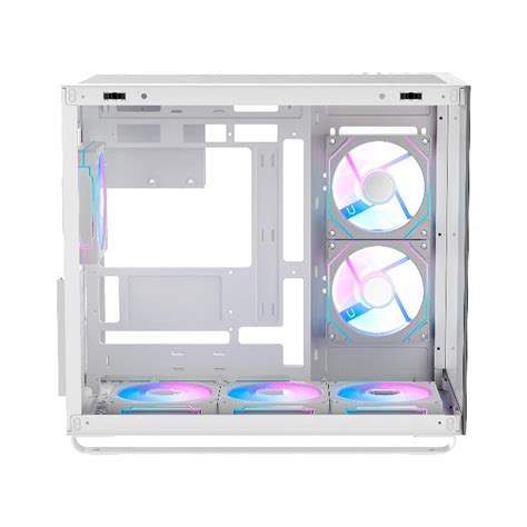 Ocypus Iota C70 Rgb Panoramic Mid Tower Case With 6 Rgb Fans Black White