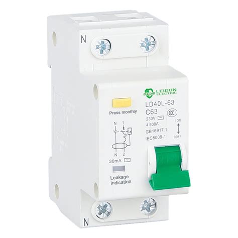 230v63a30ma Curve C Residual Current Circuit Breaker Overcurrent