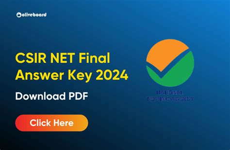csir net final answer key 2024 out direct download link