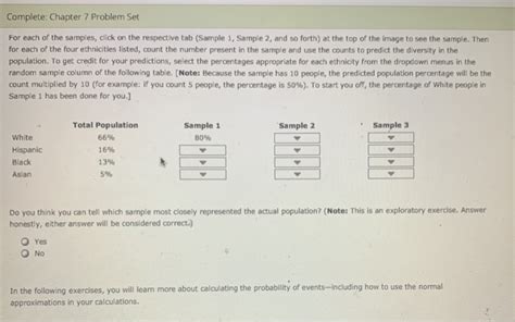 Complete Chapter 7 Problem Set Samples Are Variable Chegg Com