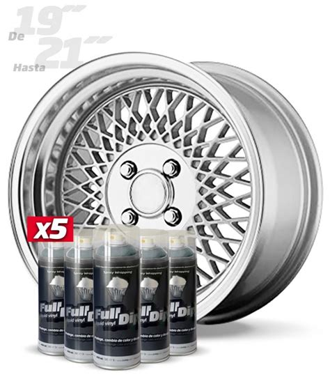 Pack X5 Sprays Fulldip® Color Hypersilver Metallic