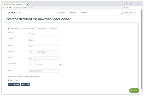 Change The Owner Of Your Web Space And Domain Support One Com