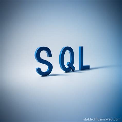 Sql Statement Against Blue Background Stable Diffusion Online