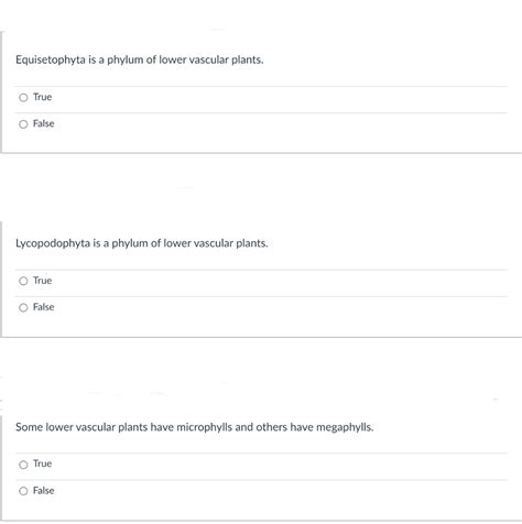 Solved Equisetophyta Is A Phylum Of Lower Vascular Plants