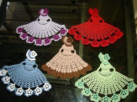 무료 공개 도안 드레스 입은 숙녀 Crochet Applique Crochet Doll Pattern Crochet Doll Clothes
