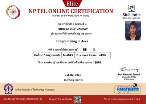 shreya jadhav on linkedin java nptel skilldevelopment