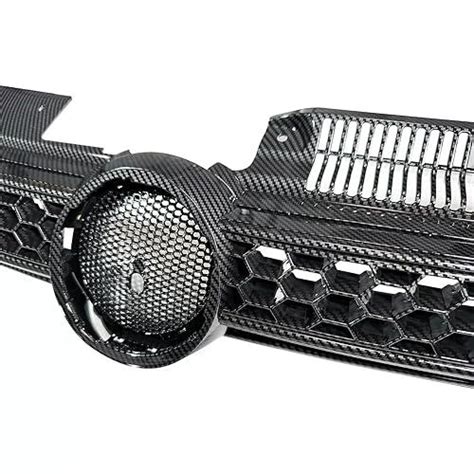 Rddy Start Black Carbon Fiber Print Front Bumper Grille Compatible With