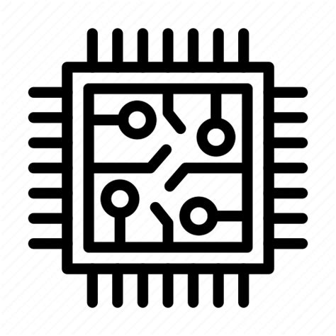 Cpu Processor Chip Computer Hardware Icon Download On Iconfinder