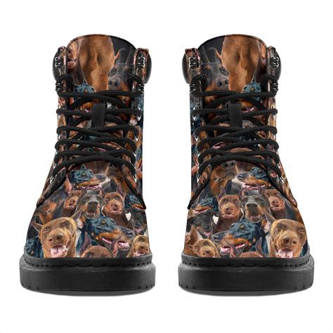 Doberman Pinscher Full Face All Weather Boots Letsprintbig
