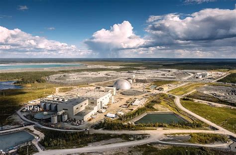 Detour Lake Mine Aerial View Of Large Scale Open Pit Mine In Ontario