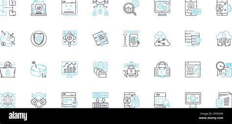 Vast Data Insights Linear Icons Set Analytics Big Data Business