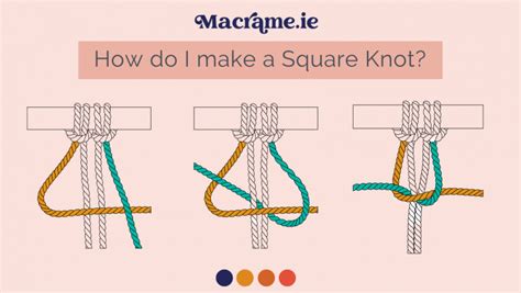 how do i make a square knot macrame ie