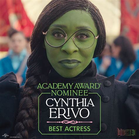 Wicked Movie Cynthia Erivo Has Been Nominated For Best Actress At The Academy Awards For Her
