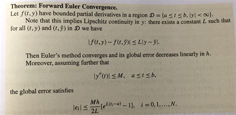 Solved Theorem Forward Euler Convergence Let Fty Have