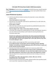 Adult CPR Precautionary Measures Assessing Pulse And Chest Course Hero