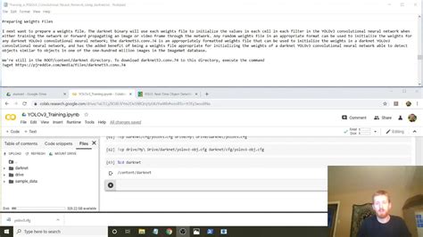 Training Yolov3 Cnns Using Darknet Part 10 Of 14 Preparing A Weights