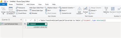 Solved How To Create A Refresh Date Column In A Dataset Microsoft