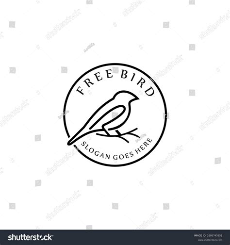 Bird Minimal Line Art Logo Design Stock Vector Royalty Free 2195745951 Shutterstock