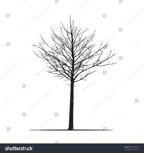 Shape Black Tree Vector Illustration เวกเตอรสตอก ปลอดคาลขสทธ 415026988 Shutterstock