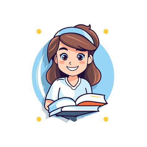 Girl Reading Book Illustration 50152846 Vector Art At Vecteezy