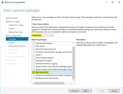 Creating Nano Server With Iis Using Nano Server Image Builder