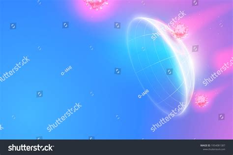 Bubble Shield Virus Infection Protection Vector Stock Vector Royalty Free 1954081387