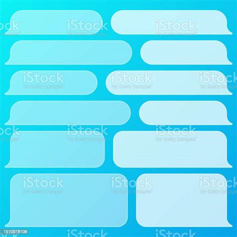 화려한 배경에 빈 투명 다양 한 메시지 거품 채팅 또는 메신저 말풍선 Sms 텍스트 프레임입니다 짧은 메시지 전송 벡터 그림 Brand Name Online