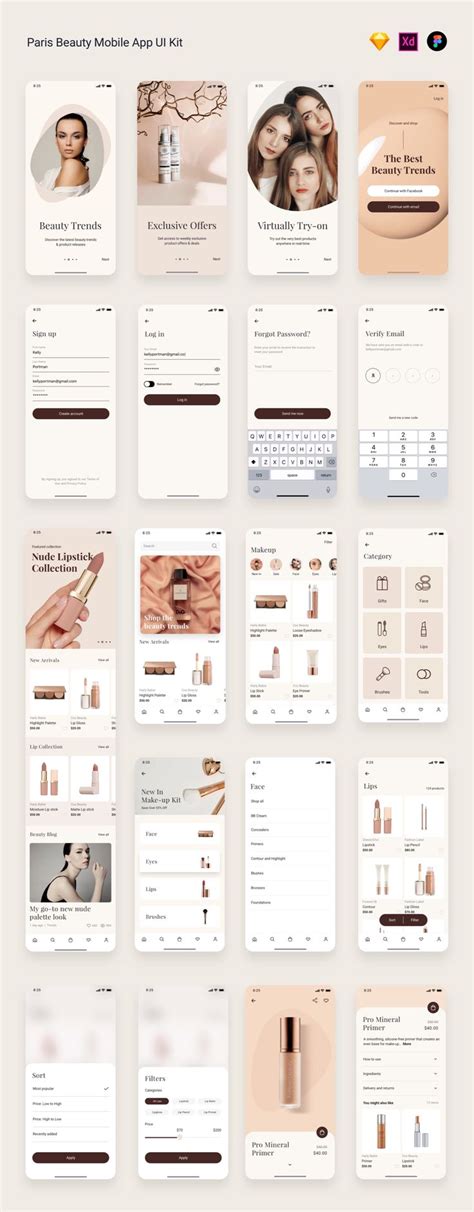 The Website Design Is Designed To Look Like It Could Be Used For Beauty Products And Cosmetics