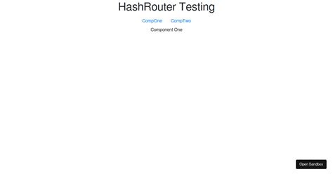 HashRouter React Router React Testing Library Codesandbox