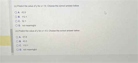 Solved Find The Equation Of The Regression Line For The Chegg Com
