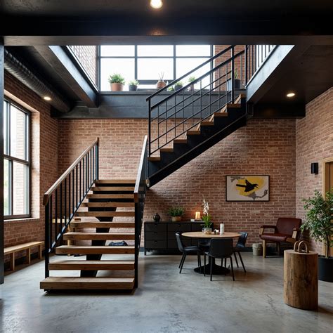 Staircase Industrial Style Building Design Ideas