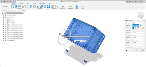solved rotating imported step file results in some parts detaching