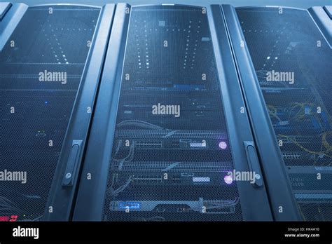 Server Rack With LED Indictor Inside Stock Photo Alamy