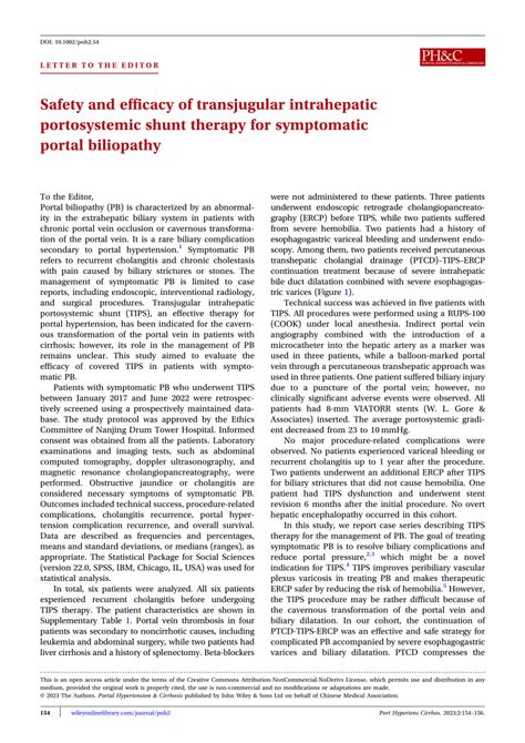 Pdf Safety And Efficacy Of Transjugular Intrahepatic Portosystemic Shunt Therapy For