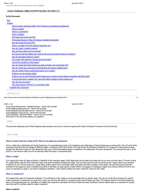 cluster verification utility cluvfy faq doc id 316817 1 pdf