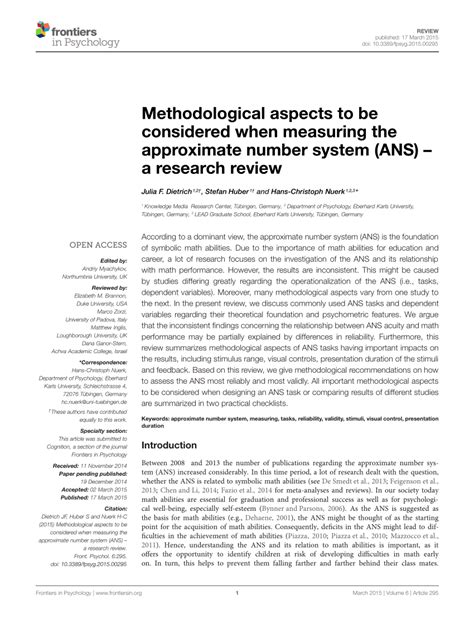 pdf methodological aspects to be considered when measuring the