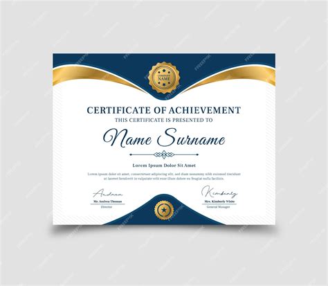 Premium Vector Certificate Design Template