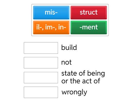 Construct Meaning Match Up