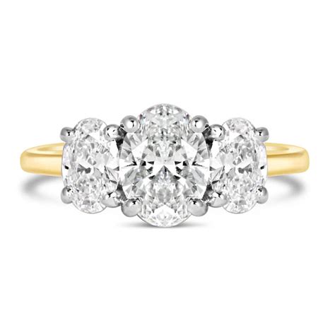 Oval Three Stone Engagement Ring 2 76ct Rocks Jewellers