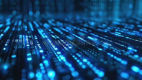 Binary Code Running Down A Computer Screen Aig535 Stock Image Image