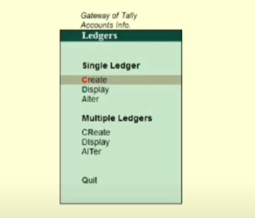 Ledger In Tally Create Delete And Alter Data