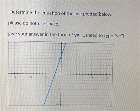 Solved Determine The Equation Of The Line Plotted Below Chegg