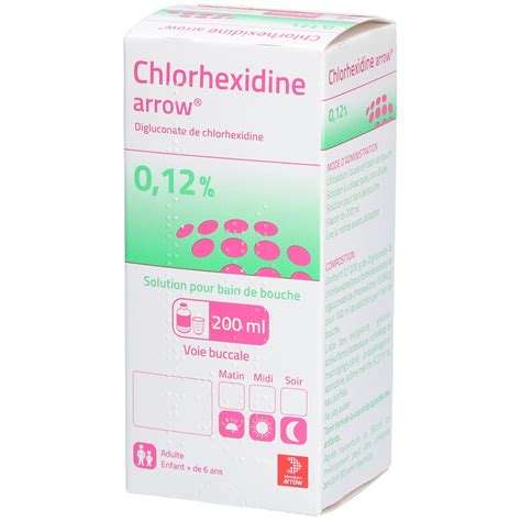 Chlorhexidine Arrow 012 Solution Pour Bain De Bouche 200 Ml