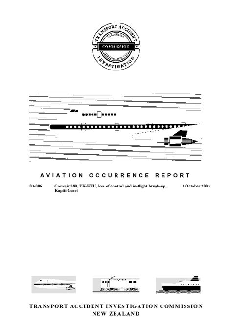 Taic Occurence Report 03 006 Cvlt Icing Loc In Flight Break Up