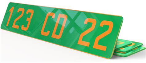 Plaque Immatriculation Voiture Diplomatique Verte Plaque Immat