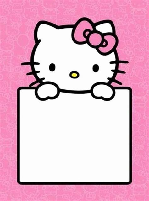 Hello Kitty Blank Hello Kitty Printables Hello Kitty Invitations