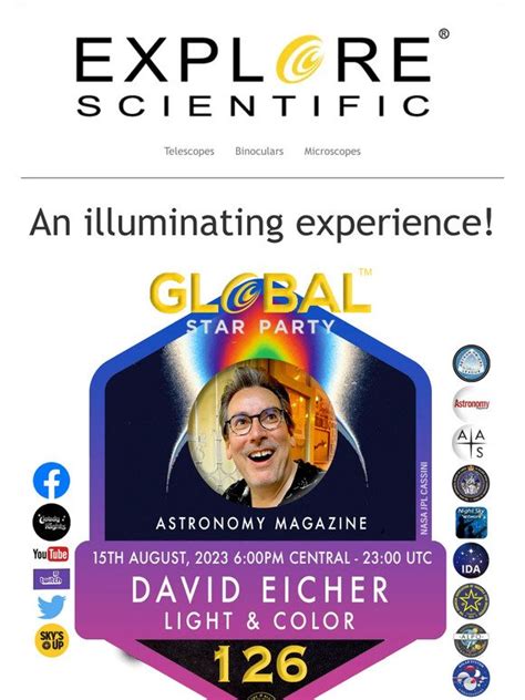 Explore Scientific Explore Light And Color In The Cosmos At Tonights