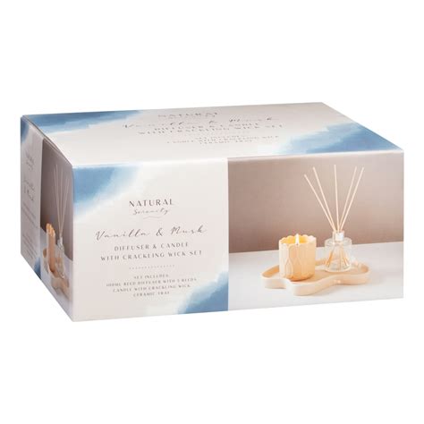 Diffuser Candle Set On Puddle Shaped Tray 100ml B M