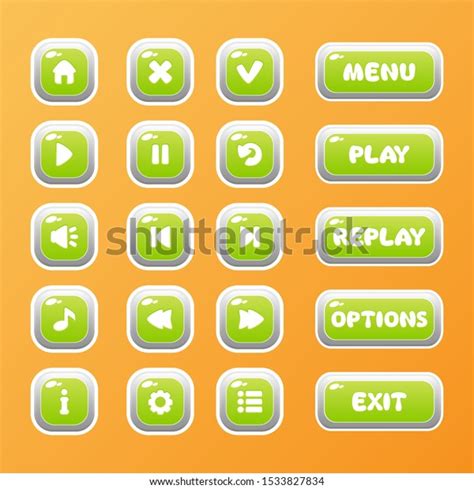 Ui Design Buttons Design Interface Menu Stock Vector Royalty Free Shutterstock