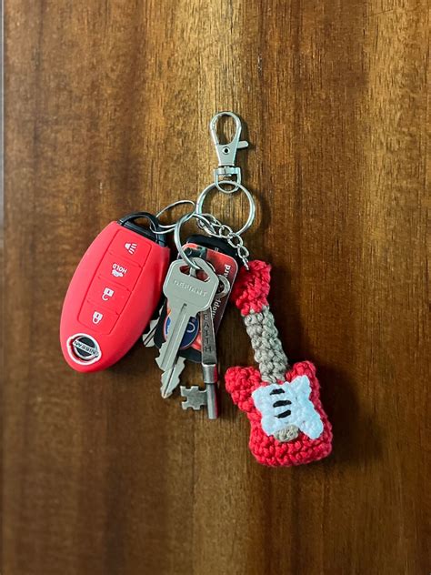 Crochet Guitar Keychain Electric Guitar Keychain Acoustic Guitar